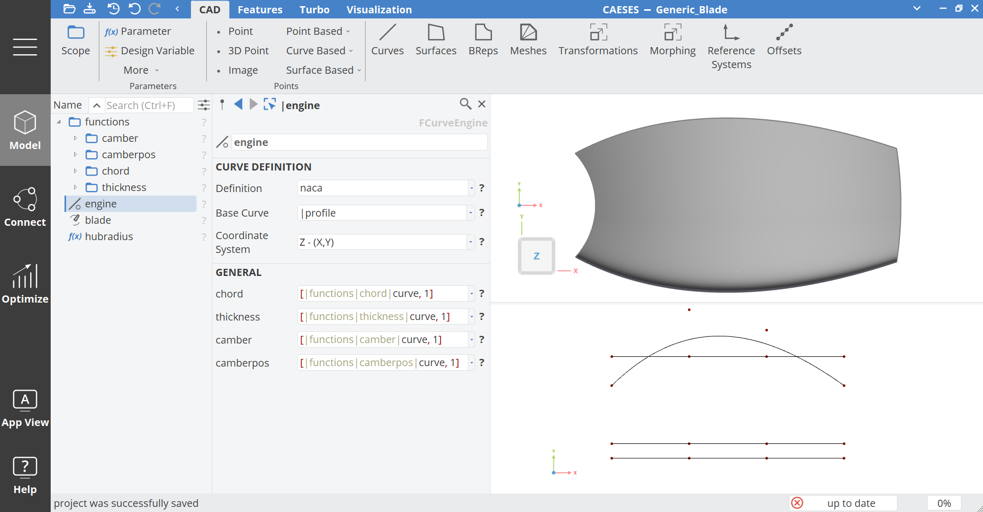 Generic Blade Design | CAESES User Guide