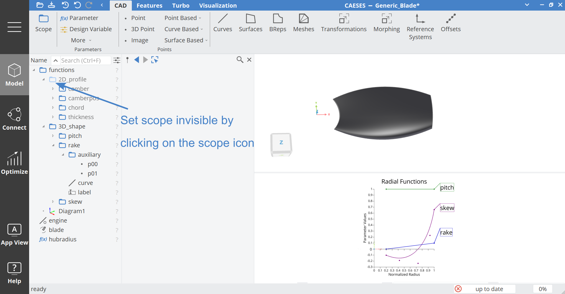 Generic Blade Design | CAESES User Guide