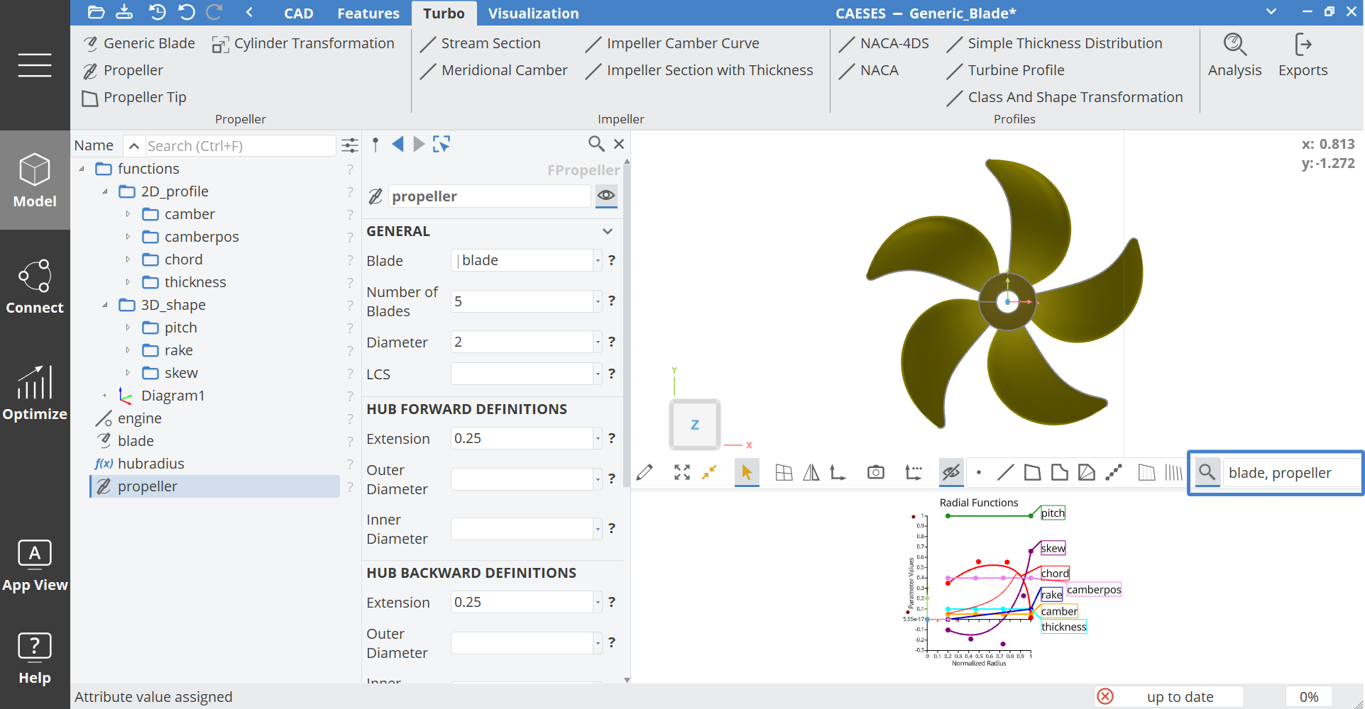 Generic Blade Design | CAESES User Guide